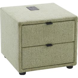 Jockenh&ouml;fer Nachtkonsole, B:44cm H:39cm T:44cm, gr&uuml;n, JOCKENH&Ouml;FER GRUPPE, Sideboards, "Larre", mit induktiver Ladem&ouml;glichkeit sowie USB-A und USB-C Ladeport