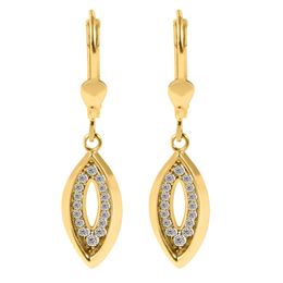 Adelia&acute;s ADELIA ́S Damen Paar Ohrh&auml;nger "Ohrringe &ndash; Ohrh&auml;nger aus 375 Gold mit Zirkonia", gold, Ohrringe, Zum Verschenken an Menschen, die Ihnen am Herzen
