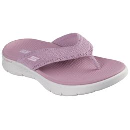 Skechers Damen Zehentrenner "GO WALK FLEX SANDAL", Gr. 39, lila, Textil, Strukturmuster, unifarben, Schuhe, Badeschuh, Strandschuh, Sommerschuh mit