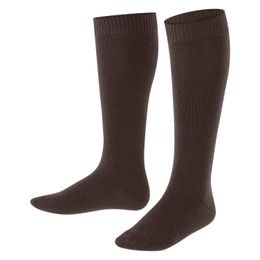 Falke Kinder Kniestr&uuml;mpfe "Comfort Wool", Gr. 27, braun, Obermaterial: 70% Schurwolle WV. 16% Polyamid PA. 12% Baumwolle CO. 2% Elasthan EL., glatt,