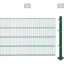 Arvotec Doppelstabmattenzaun "ESSENTIAL 83 zum Aufschrauben", H/L: 83cm x 60m, Pfosten: 31 Stk., gr&uuml;n, Zaunelemente, Zaunh&ouml;he 83 cm, Zaunl&auml;nge 2 - 60