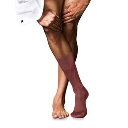 Falke Damen Socken "No. 9 Pure Fil d'&Eacute;cosse", Gr. 43, rot, Obermaterial: 93% Baumwolle CO. 7% Polyamid PA., glatt, Socken