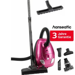 Hanseatic Bodenstaubsauger "Turbo D&uuml;se, Parkettd&uuml;se, Staubbeutel Wechselanzeige", B:26cm H:21cm T:35cm, pink, Bodenstaubsauger, inkl. 3 Jahre