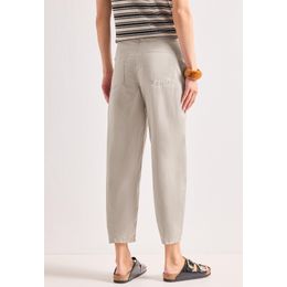 Street One Damen Stoffhoseclay sand, Gr. 46, unifarben, Web, 98% Baumwolle, 2% Elasthan, Hosen, High Waist