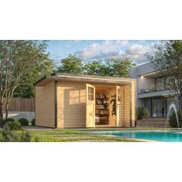 Gartenhaus Weka, braun, Massivholz, Gartenh&auml;user, "Amberley", verschiedene Farben