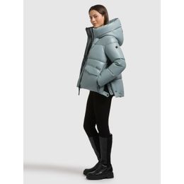 Khujo Damen Lederimitatjacke "AURORA", grau, Gr. S, unifarben, Web, 100% Polyurethan, Jacken