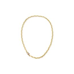 Tommy Hilfiger Herren Gliederkette "MEN'S CHAIN", Edelstahl, L: 51 B: 6mm, gold, Edelstahl, B:6mm, Halsketten, Emaille