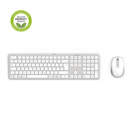 Hama Tastatur- und Maus-Set "Tastatur und Maus kabellos (Multi Device 2,4GHz, 2x Bluetooth, QWERTZ)", wei&szlig;, Eingabeger&auml;te-Sets