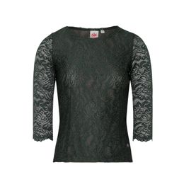 Spieth & Wensky SPIETH & WENSKY Damen Shirtbluse "Alheim", gr&uuml;n, Gr. 40, uni, Obermaterial: 90% Polyamid PA. 10% Elasthan EL., Blusen, Rundhals Ausschnitt