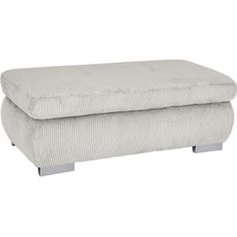 Hocker DIE PLANBAR, B:129cm H:47cm T:64cm, grau, 88% Polyester, 12% Polyamid, Wohnzimmer, Hocker, "MP-IN16037", mit Stauraum