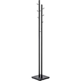 Garderobenst&auml;nder HAKU, B:29cm H:176cm T:29cm, schwarz, Metall, Schlafzimmer, Garderobenst&auml;nder, "Kleiderst&auml;nder, Standgarderobe", rund - aus Metall
