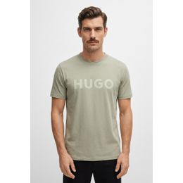 Hugo Herren T-Shirt "Dulivio"light, pastel gr&uuml;n337, Gr. XL, unifarben, Single Jersey, Obermaterial: 100% Baumwolle, Shirts, Rundhalsausschnitt,