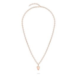 Damen Kette mit Anh&auml;nger "Metal Heart, Herz", Edelstahl, L: 50 B: 4mm, rosa, Liebeskind Berlin, Edelstahl, B:4mm, Halsketten