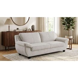 3-Sitzer OTTO HOME, B:207cm H:80cm T:91cmsilber, 100% Polyester, Sofas, "Sillkeborg 207 cm, formsch&ouml;nes Sofa mit dunklen F&uuml;&szlig;en", aus pflegeleichtem,