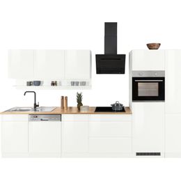 K&uuml;chenzeile KOCHSTATION, B:330cm H:200cm T:60cm, wei&szlig;, Komplettk&uuml;chen-Sets, "KS-Virginia,neu in verbesserter Ausf&uuml;hrung", Breite 330 cm, Soft-Close,