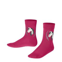 Falke Damen Socken "Horse", Gr. 23, lila, Obermaterial: 82% Baumwolle CO. 15% Polyamid PA. 2% Elasthan EL. 1% metallisierte Fasern MTF., Socken