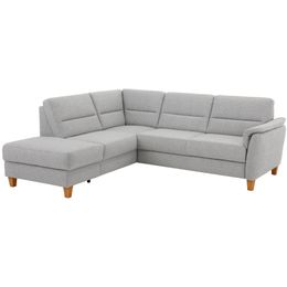 Ecksofa Home Affaire, B:236cm H:89cm T:212cm, silber, 100% Polyester;Struktur (100% Polyester);Luxus-Microfaser in Lederoptik (100% Polyester),