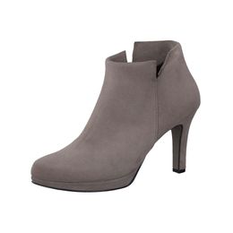 Paul Green Damen High-Heel-Stiefelette "Paul Green Stiefelette Leder", Gr. 40, grau, Leder, Schuhe