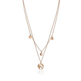 AMELIA PARKER Damen Collier "AN001R", 42&ndash;46cm, Edelstahl, L: 42 46, rosa, Edelstahl, Halsketten