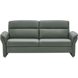 3-Sitzer DIE PLANBAR, B:216cm H:96cm T:92cm, gr&uuml;n, Sofas, "PN-EM16031, Breite 216 cm", Echtleder mit Federkernpolsterung, wahlweise mit