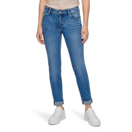 Betty Barclay Damen Slim-fit-Jeans "Damen mit Waschung", blau, Basic, Gr. 42, Obermaterial: 56% Baumwolle, 30% Viskose, 12% Polyester, 2% Elasthan,