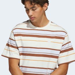 Herren T-Shirt "STRIPED CREW NECK", braun, Gr. XXXL, adidas originals, Obermaterial: 100% Baumwolle, Shirts, mit klassischem Streifendesign, aus