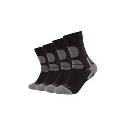 Camano Damen Wandersocken "4er Pack", Gr. 39schwarz, 81% Polyester, 14% Baumwolle, 4% Elasthan, 1% Polyamid, Colorblocking, Socken