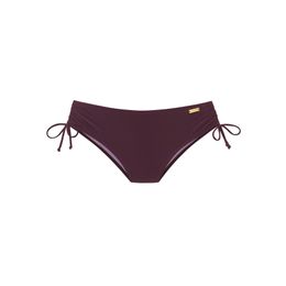 Lascana Damen Bikini-Hose "Lolo", lila, Gr. 40, unifarben, Recycling-Polyamid, Badehosen, in h&ouml;herer Schnitform