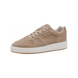 s.Oliver Herren Sneaker "s.Oliver Sneaker Leder/Synthetik", Gr. 45, beige, Leder, Synthetik, Schuhe
