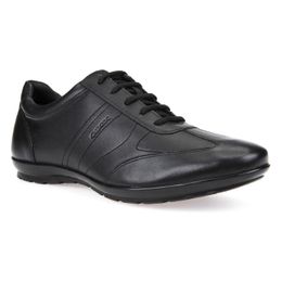 Geox Herren Schn&uuml;rschuh "UOMO SYMBOL", Gr. 45, schwarz, Leder, Schuhe, Business Schuh, Sneaker in eleganter Form