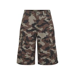 Karl Kani Damen Cargoshorts "Karl Kani Signature Camo Cargo Baggy Shorts", gr&uuml;n, Gr. M, 100% Baumwolle, Hosen
