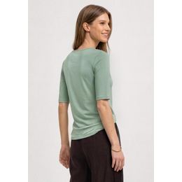 Street One Damen T-Shirt, gr&uuml;n, Gr. 36, unifarben, Web, Obermaterial: 50% Baumwolle, 50% Modal. Futter: 100% Baumwolle, Shirts, in Unifarbe