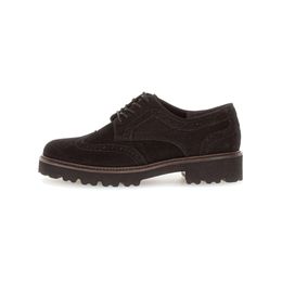 Gabor Damen Schn&uuml;rschuh "Gabor Halbschuhe Veloursleder", Gr. 37,5, schwarz, Veloursleder, Schuhe