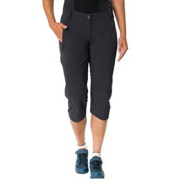 Vaude Damen Fahrradhose "Women's Yaras 3/4 Pants", schwarz, Gr. 34, Obermaterial: 89% Polyamid, 11% Elasthan. Innenslip: 86% Polyester, 14% Elasthan,