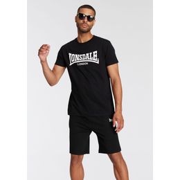 Lonsdale Herren Freizeitanzug "MOY", schwarz, Gr. XXXL, unifarben, Obermaterial: 100% Baumwolle, Sportanz&uuml;ge, zweiteiliges Set mit T-Shirt und
