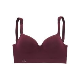 active by Lascana LASCANA ACTIVE Damen Sport-Push-up-BH, Gr. 70, rot, Microtouch, Obermaterial: 85% Polyamid, 15% Elasthan, BHs, mit B&uuml;gel und eingearbeiteten