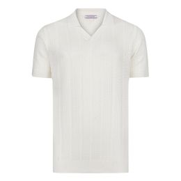 FELIX HARDY Herren Poloshirt "Strick-Polo Shirt Kurzarm", wei&szlig;, Gr. XXL, 100% Baumwolle, Shirts