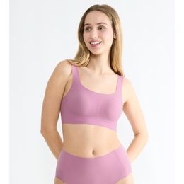 Sloggi Damen Bustier "ZERO Feel 2.0", Gr. S, lila, Single Jersey, Obermaterial: 76% Polyamid, 24% Elasthan, BHs, mit herausnehmbaren Pads, leichter