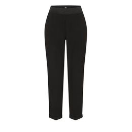MAC Herren Chinohose, schwarz, Gr. 46, unifarben, Web, Obermaterial: 68% Polyester, 28% Viskose, 4% Elasthan, Hosen, mit geh&auml;keltem Gummizug