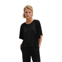 Marc O'Polo MARC O'POLO Damen T-Shirt "aus LENZING ECOVERO ", schwarz, Basic, Gr. S, unifarben, Obermaterial: 94% Viskose, 6% Elasthan, Shirts