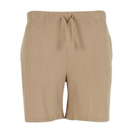 Urban Classics Herren Sweatshorts "Urban Classics Herren Waffle Sweat Shorts", beige, Gr. M, unifarben, 65% Baumwolle, 35% Polyester, Hosen