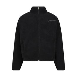 PEQUS Herren Langmantel "PEQUS PEQUS Mykonos Script Teddy Fleece Jacket", schwarz, Gr. S, 100% Polyester, M&auml;ntel