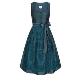 N&uuml;bler N&Uuml;BLER Damen Dirndl "Midi Dirndl Kerala", blau, Gr. 52, Obermaterial: 100% Polyester PES., Kleider