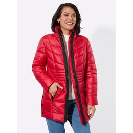 Casual Looks Damen Steppjacke, rot, Gr. 20, unifarben, 100% Polyester, Wattierung:100% Polyester, Jacken