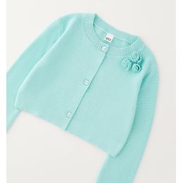 IDO M&auml;dchen Cardigan "BABY GIRL KNITWEAR", blau, Gr. 92, 100% Baumwolle, Strickjacken