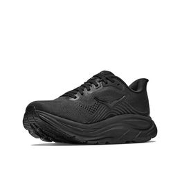 Hoka One One Herren Laufschuh "Clifton 11", Gr. 43, schwarz, Synthetik, Textil, Schuhe, hoher D&auml;mpfungsgrad, leicht profiliertes Laufsohlenprofil