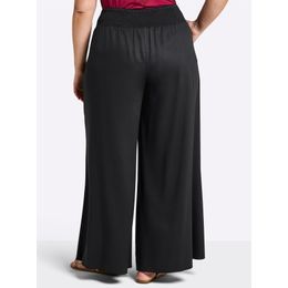 sheego Damen Webhoseschwarz, Gr. 44, unifarben, 100% Viskose, Hosen