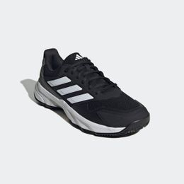 Herren Tennisschuh "COURTJAM CONTROL 3", adidas Performance, Gr. 45, schwarz-wei&szlig;, Synthetik, Textil, Schuhe, f&uuml;r Hartcourt, All-Court
