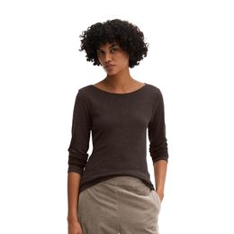 Marc O'Polo MARC O'POLO Damen Langarmshirt "aus Organic Cotton-Qualit&auml;t", braun, Basic, Gr. XXS, unifarben, Obermaterial: 100% Baumwolle, Shirts
