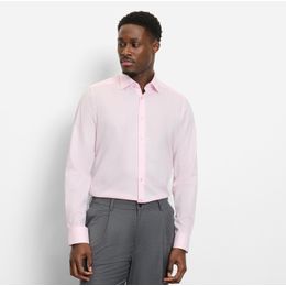 OLYMP Herren Langarmhemd "Level Five", rosa, Gr. 41, Web, Obermaterial: 97% Baumwolle, 3% Elastolefin, Hemden, Under-Button-down-Kragen,